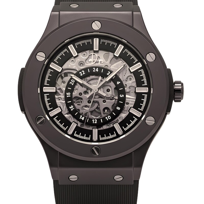 Mens Steel Skeleton Watch - Etsy