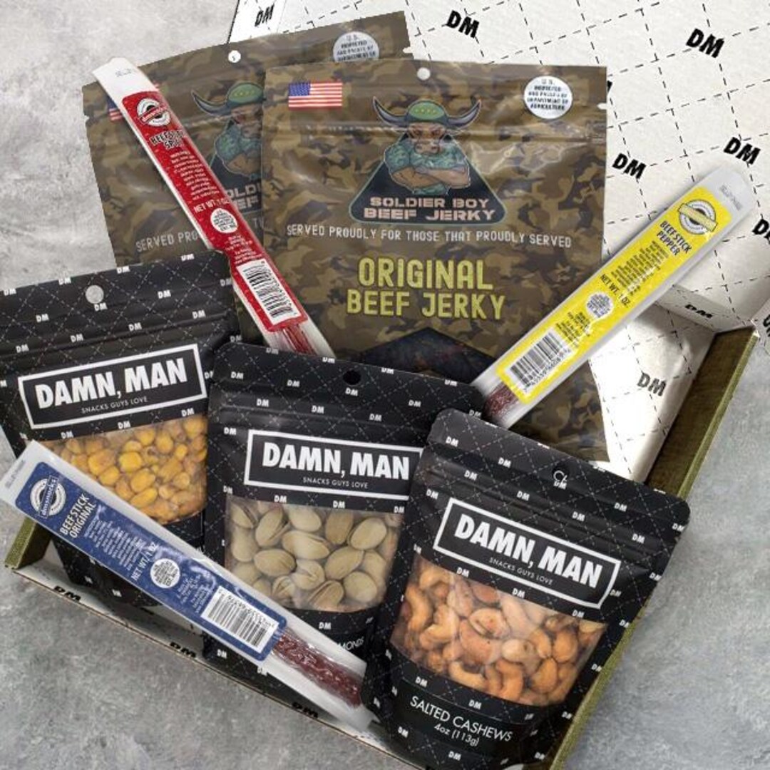 Military Snack Box – Beef Jerky, Nuts, Meat Sticks Gift Set - Etsy