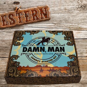 Damn, Man Spicy Rodeo Roasted Snack Box Beef Jerky Sticks and Peanuts ...