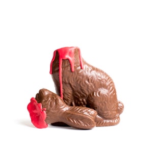 Handmade Milk Chocolate Headless Easter Bunny 7.5 Oz. Solid Premium ...