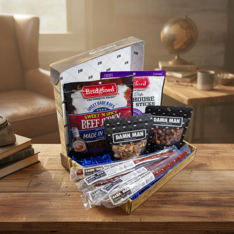 10 Pack the Wise Guy Box - Beef Jerky Meat Sticks - Flavored Nuts ...