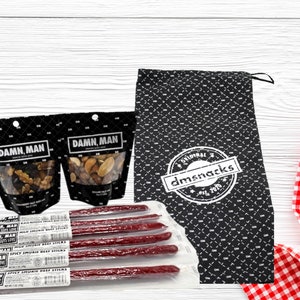 Damn, Man Protein Snack Bag Deluxe Nuts Cranberry Trail Mix Beef Jerky ...