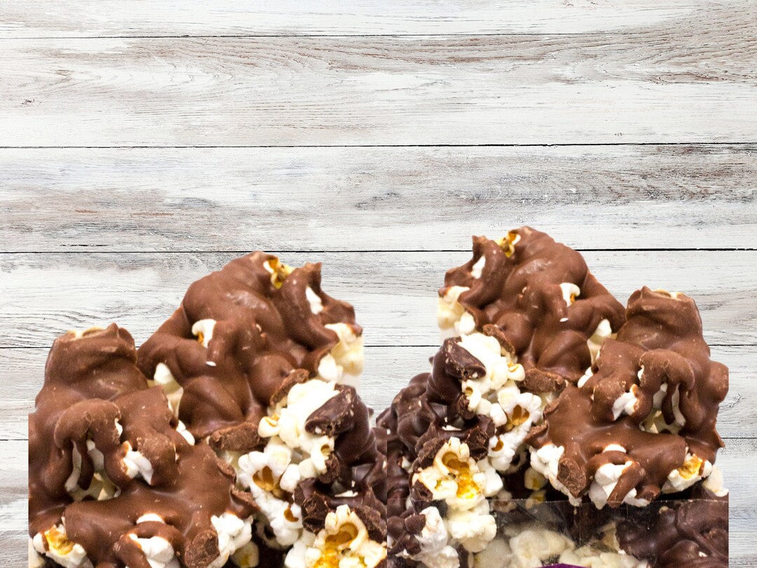 Dark and Milk Chocolate Popcorn 6 Piece Gourmet Snack Gift Box Sugar ...