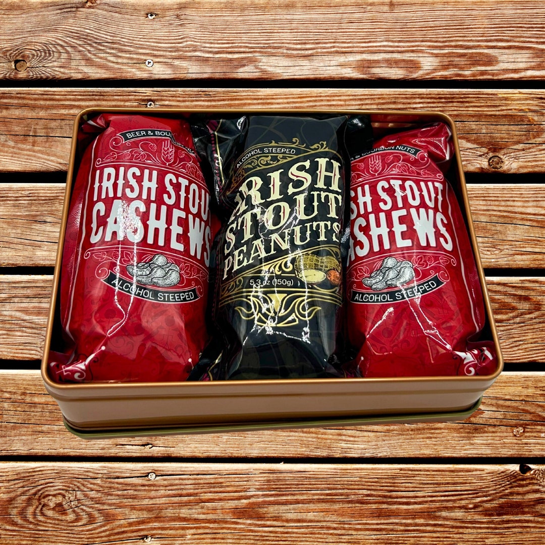 Irish Stout Beer Cashews and Peanuts Liquor Nuts Tin Snack Gift Box 3 ...