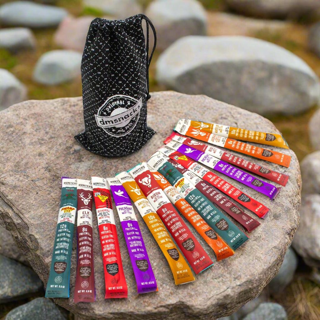 14 Pack Exotic Meat Snacks Bag: Wild Game Beef Jerky Sticks Gift Set - Etsy