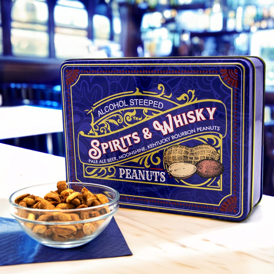 Spirits & Whisky Gourmet Snacks Booze Flavored Peanuts Blue Holiday ...