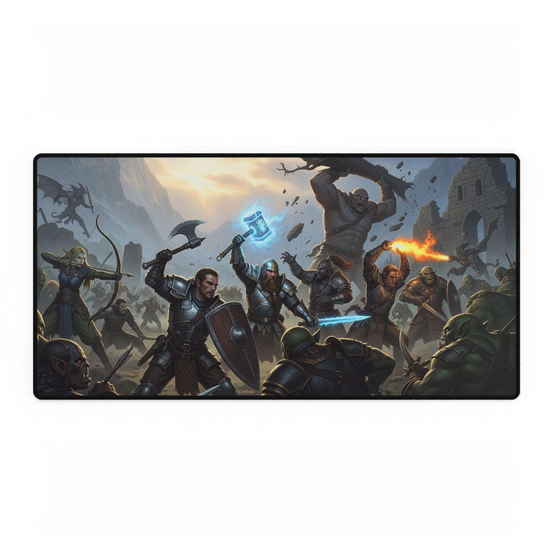 DND Battle Scene Desk Mat – Fantasy Gaming, Office Decor - Etsy Canada