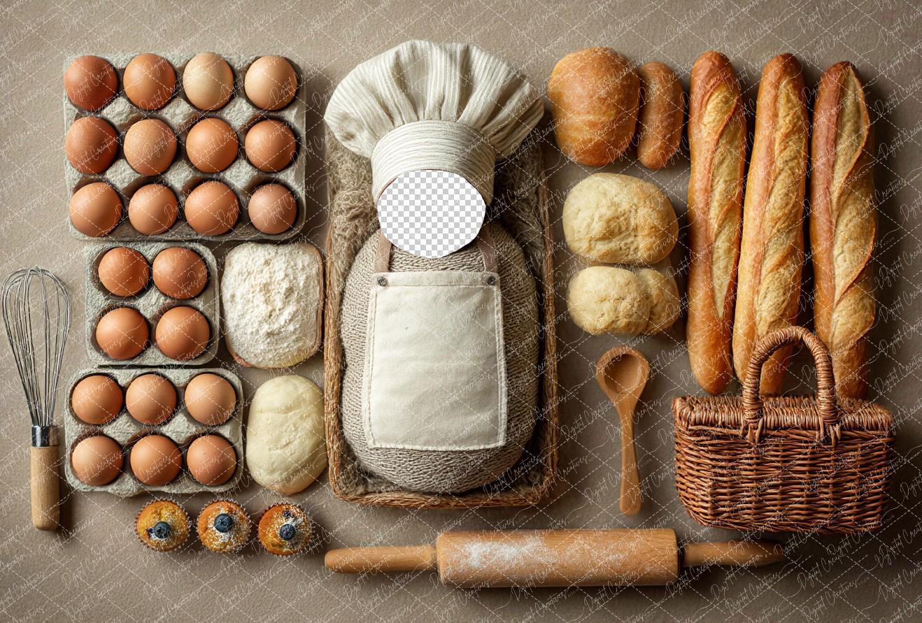 Newborn Baker Digital Backdrop: Baby Chef Photography Prop (PNG) - Etsy