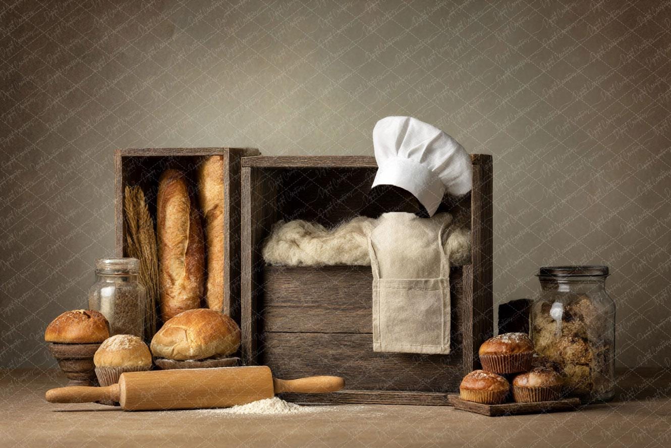 Newborn Baker Digital Backdrop: Bakery Baby Photo Prop (PSD File) - Etsy