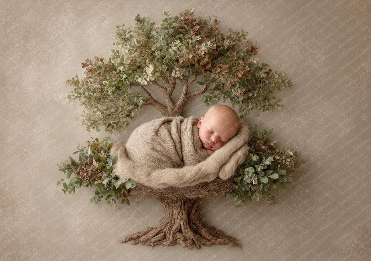 Newborn Digital Backdrop - Tree of Life - Baby Photography Prop - Boy ...