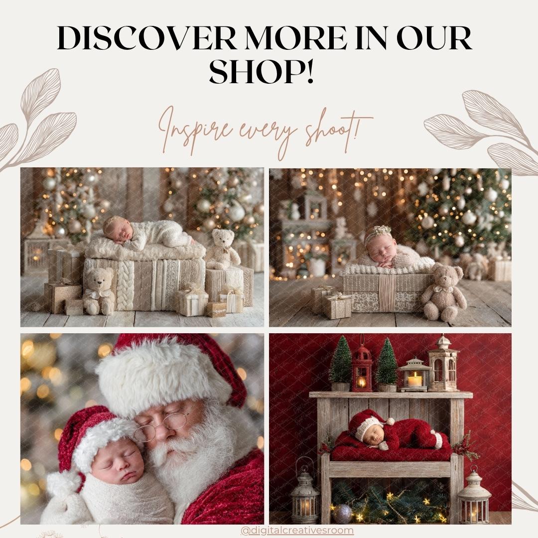 Christmas Baby Photography Digital Backdrop: Christmas Scene (instant ...