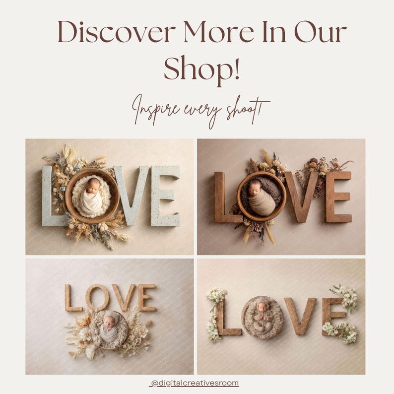 Newborn Baby Digital Backdrop With Heart Balloons & Dreamy Pastel Pink ...