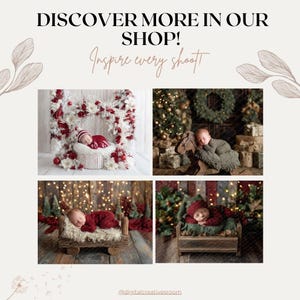 Christmas Newborn Digital Backdrop: Holiday Baby Photo Prop (instant ...
