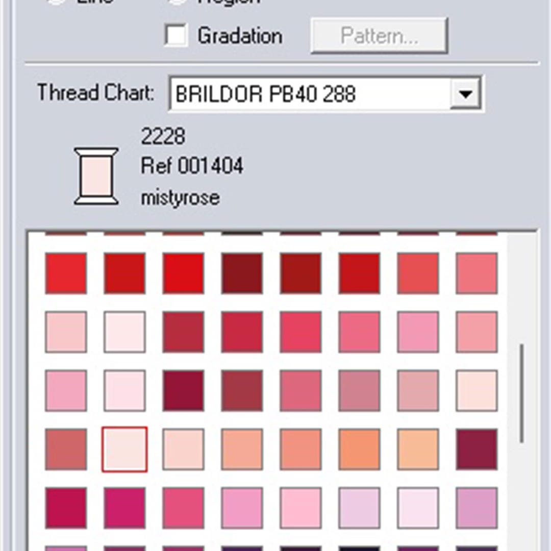 Brildor Thread 288 Colors Pe-design | Brother PE Design Color Chart ...