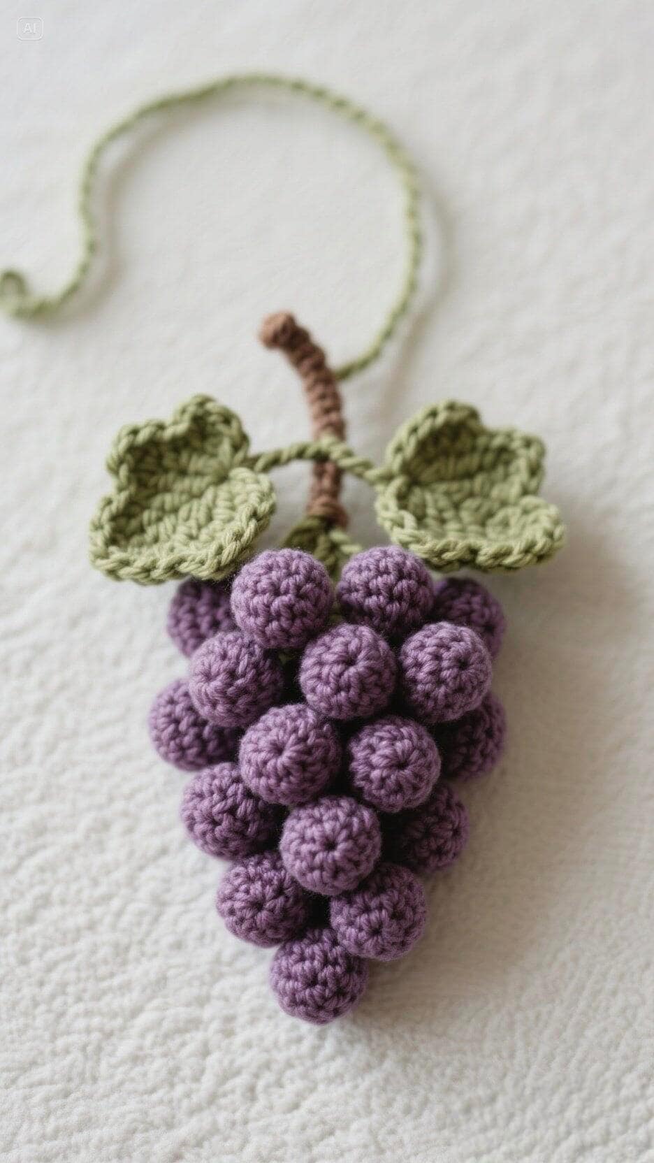 Crochet Grapes Keychain Pattern: Amigurumi Fruit Tutorial (PDF Pattern ...