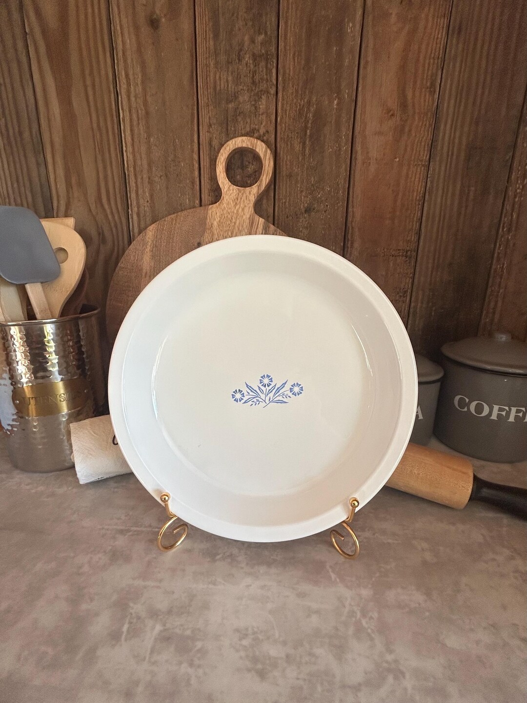 Vintage 1970s Corning Ware Blue Cornflower 9” Pie Plate P-309 Made in ...