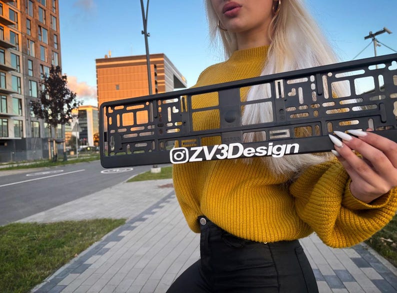 Custom 3D Printed License Plate Frame, EU/UK Car Accessory - Etsy