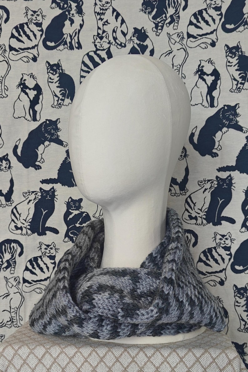 Handmade Alpaca Wool Blend Infinity Gray Scarf: Knit Loop Scarf ...