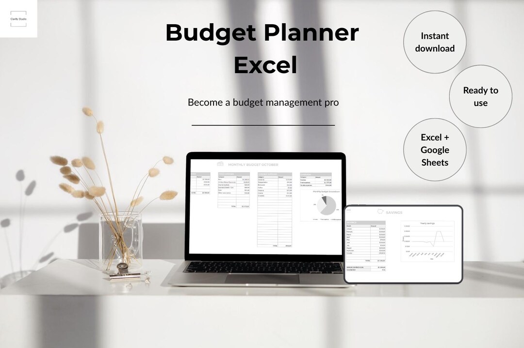 Minimalist Budget Planner in Excel Light Gray – Easy & Aesthetic - Etsy UK