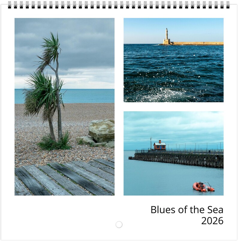 Meeresküsten Kalender 2026 – „Blues of the Sea“ – quadratischer ...