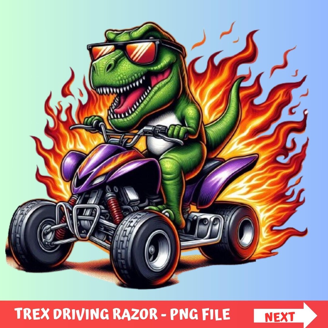 Polaris RZR T-rex Dinosaur PNG: Offroad UTV Design (digital Download ...