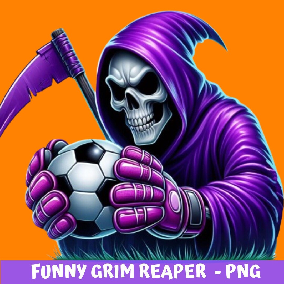 Grim Reaper Soccer Goalkeeper PNG: Funny Halloween Sports Design ...