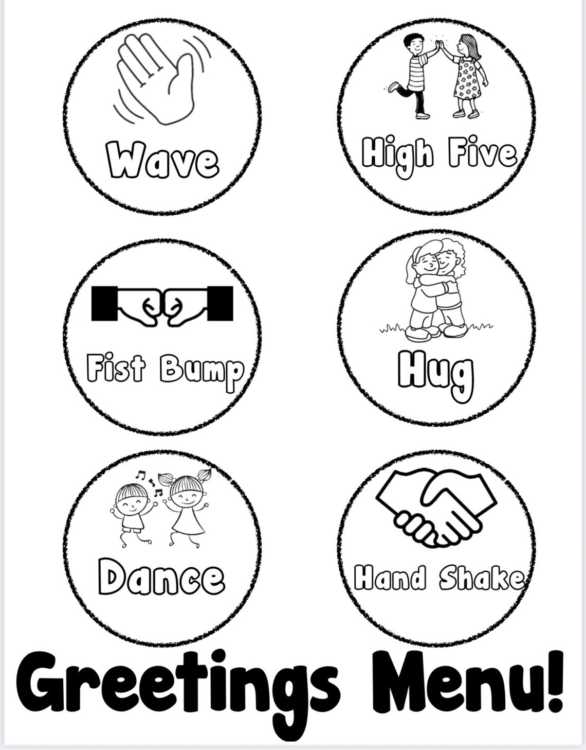 Printable Morning Greeting Menu | Classroom - Etsy