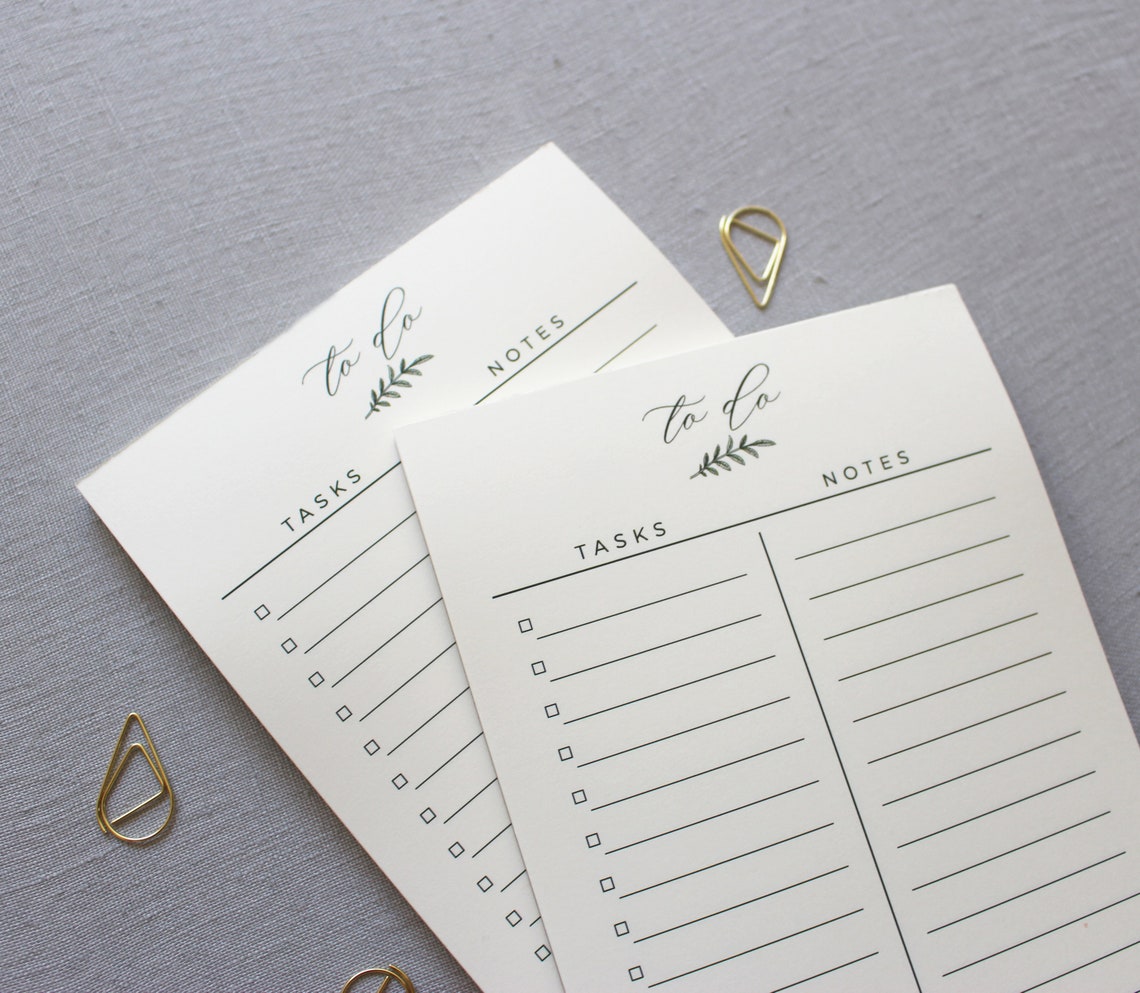 To Do // Desk Note Pad Desk Organization Note Pad Personal - Etsy