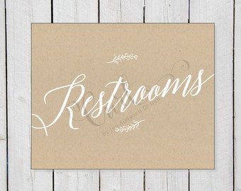 Printable Restroom Signage Reception Signage Party Sign - Etsy