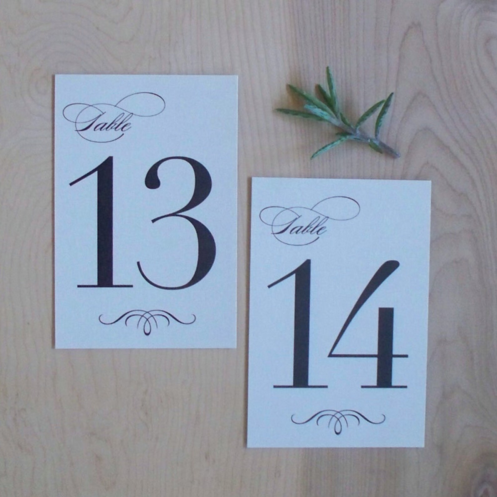 Printable Table Numbers Wedding or Party Table Numbers, Instant ...