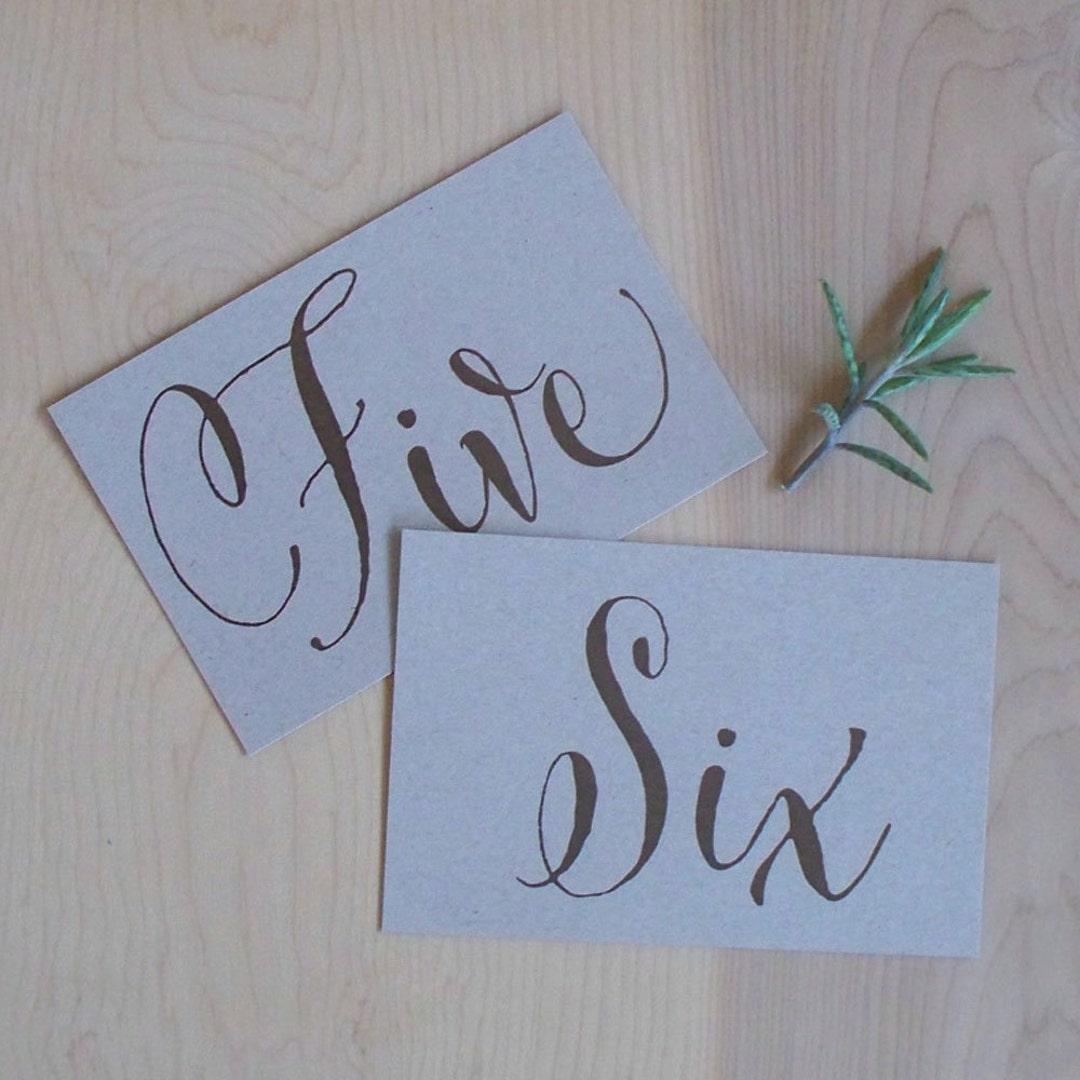 Printable Table Numbers, Instant Download - Rustic Table Numbers ...