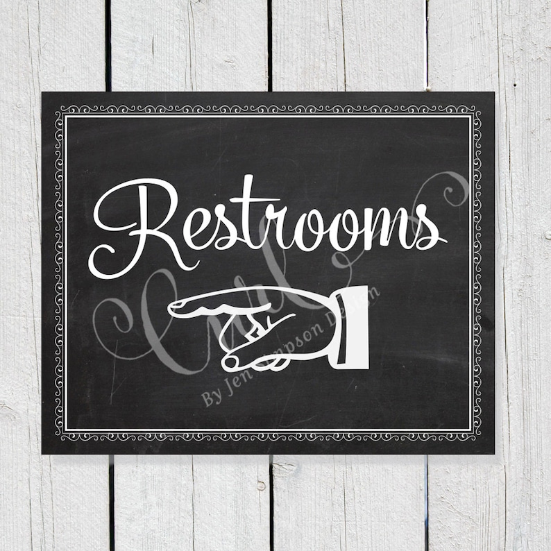 Printable Restroom Signage Reception Signage Party Sign - Etsy
