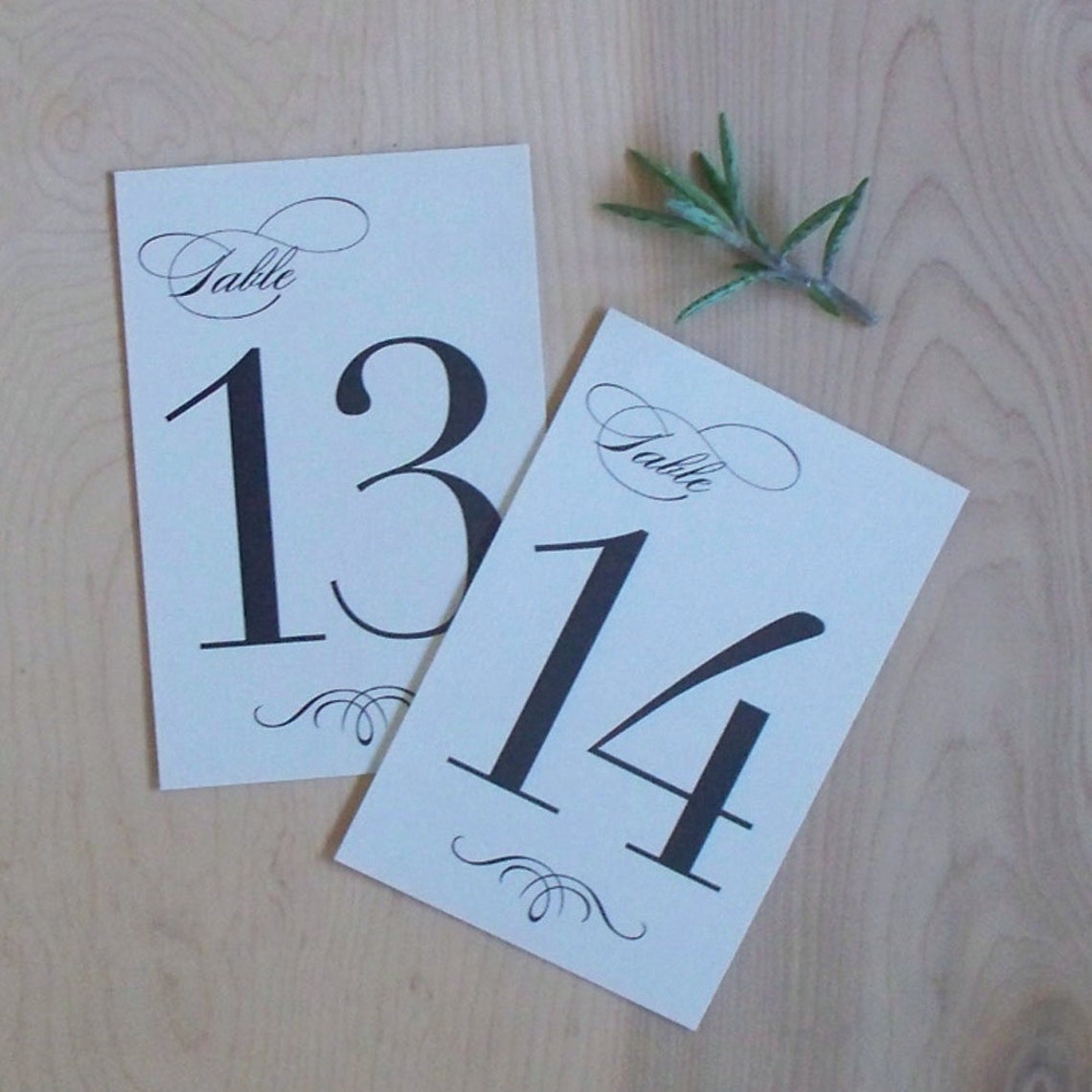 Printable Table Numbers - Wedding or Party Table Numbers, Instant ...