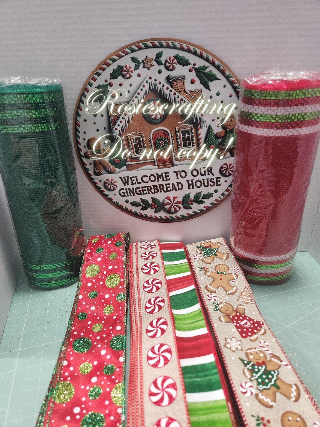 DIY Gingerbread House Christmas Wreath Kit | Holiday Candy Cane Deco ...