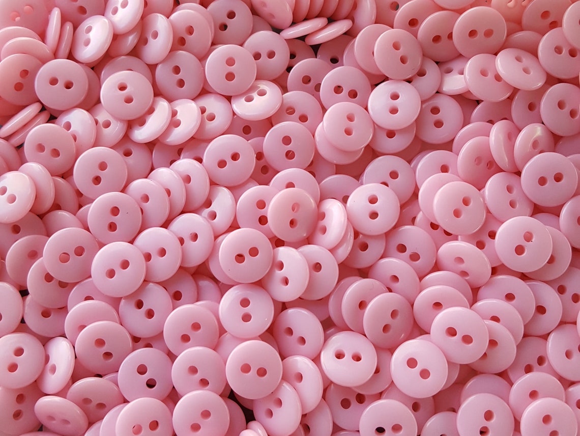 Tiny Pink Baby Doll Buttons Size 12L 8.5mm 1/3 Plastic | Etsy