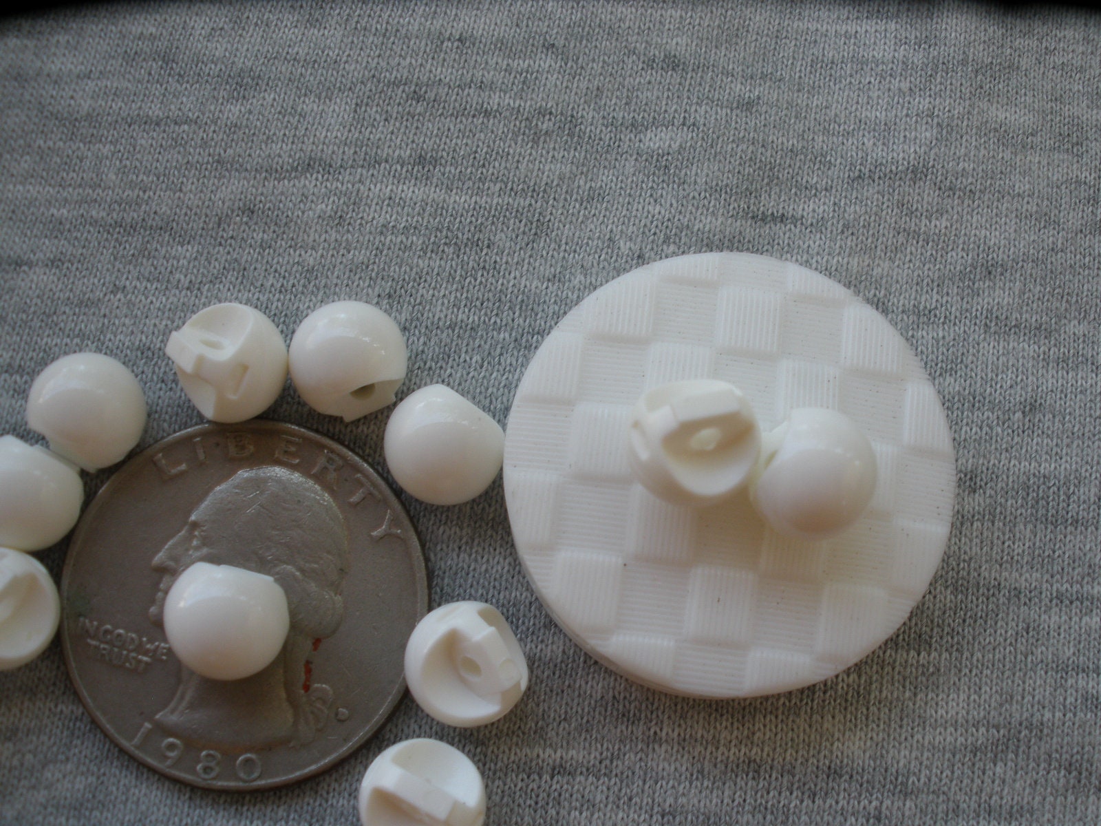 Tiny White 8MM Ball Buttons Self Shank Plastic 5/16 14L | Etsy