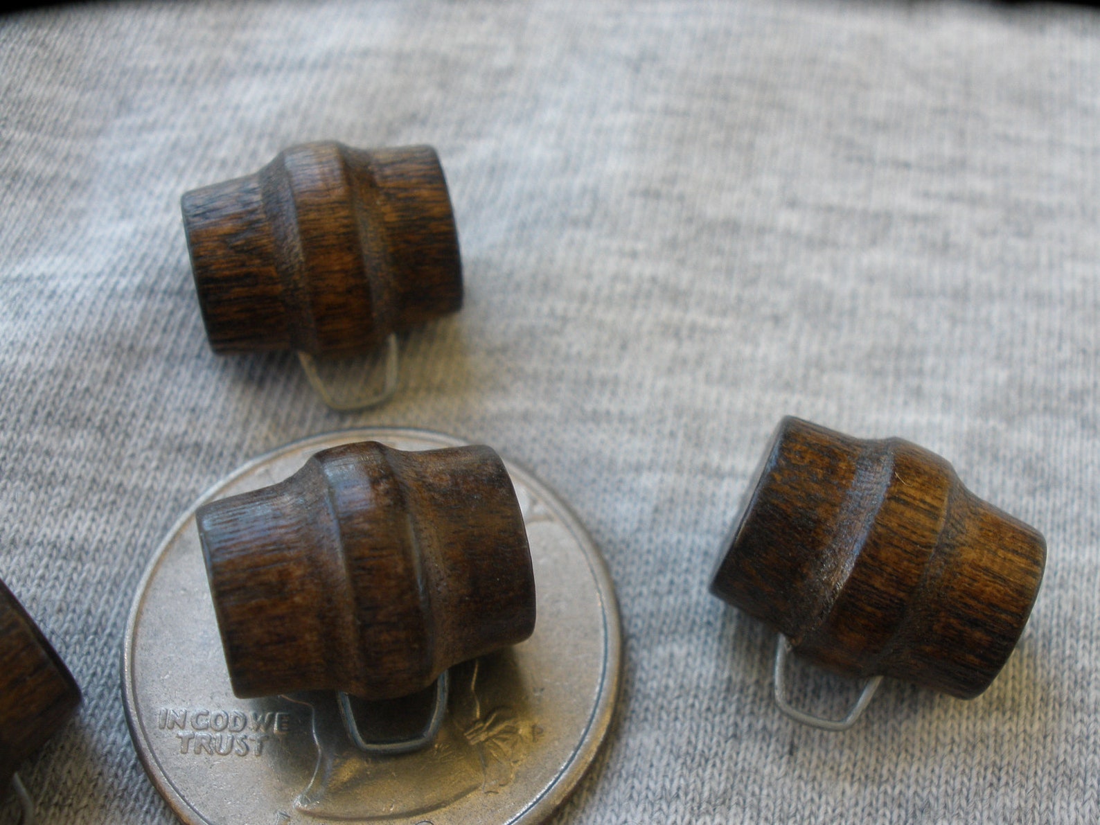15MM Wood Barrel Toggle Coat Buttons Walnut Brown 5/8 - Etsy