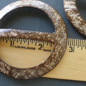 Coconut Shell Buckle Slider Sarong Pareo Tie Round 1 7/8" Inside Bar ...
