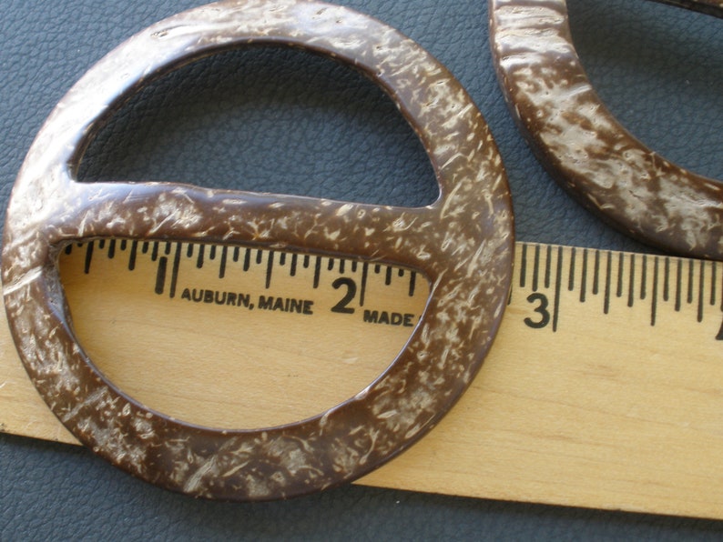 Coconut Shell Buckle Slider Sarong Pareo Tie Round 1 7/8 | Etsy