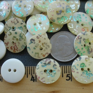 Rainbow Metallic Animal Print Cream Plastic Buttons 2 Hole Sew on 17MM ...