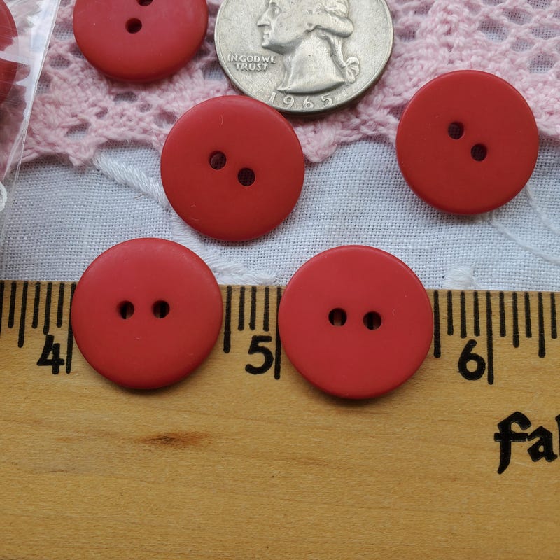 Red 3/8 Button - Etsy