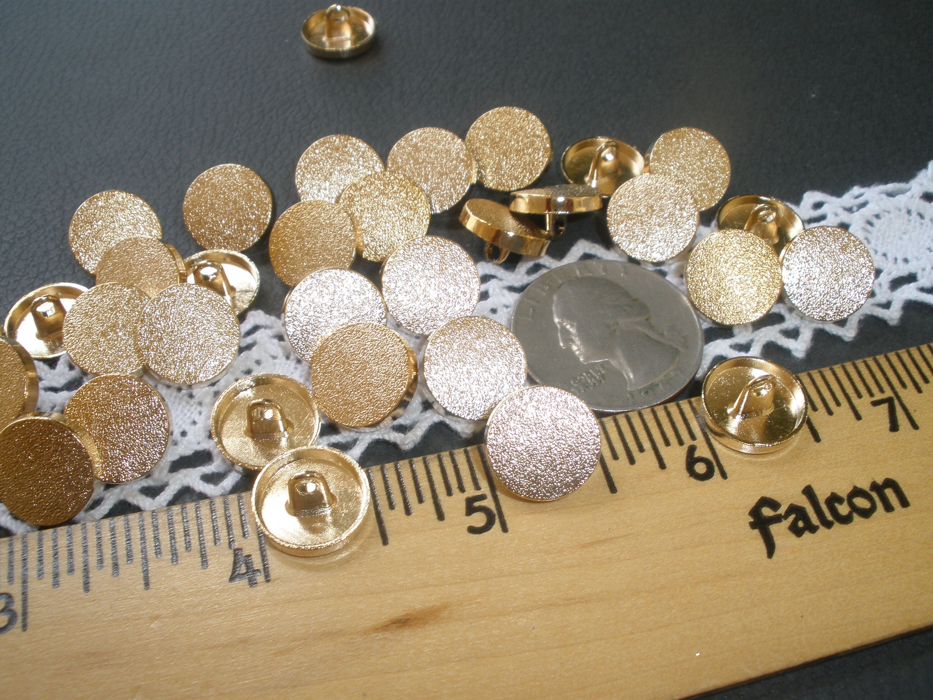 Matte Gold Color Textured Metal Flat Front Shank Buttons - Etsy UK