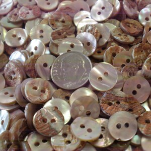 11MM Red Abalone Shell Buttons Natural 7/16" 18L Pearly Rose Rainbow ...