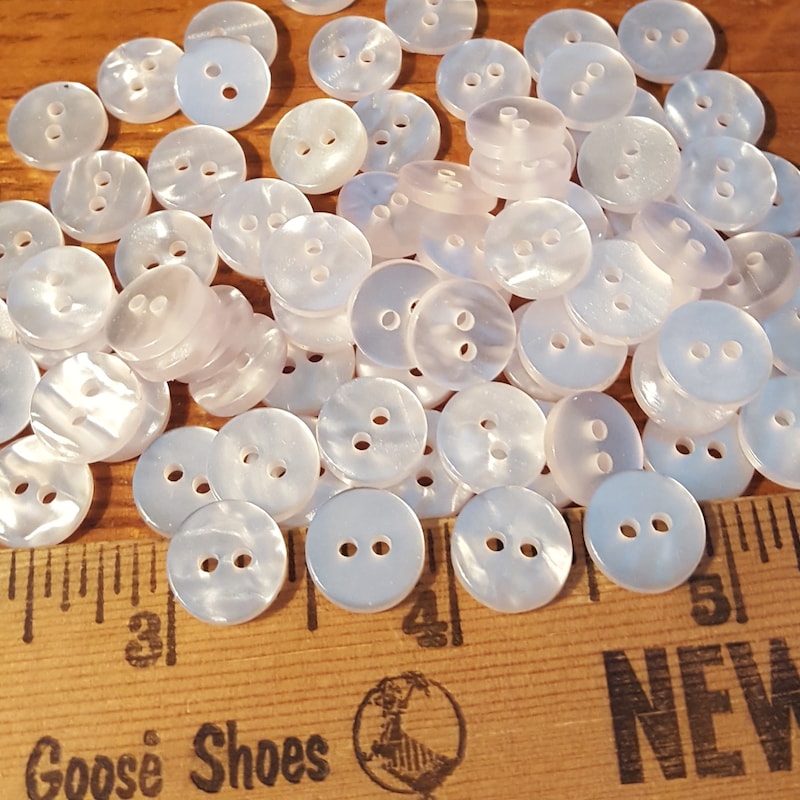 White Buttons - Etsy