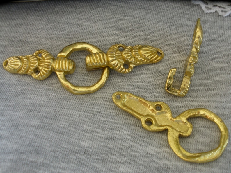 Vintage Sweater Clasp Gold Color Hook and Loop Coat Closures 1 - Etsy