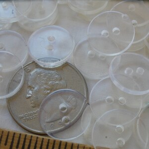 Clear Buttons 15MM 23L 2 Hole Plastic Sew on Costume Crafts - Etsy