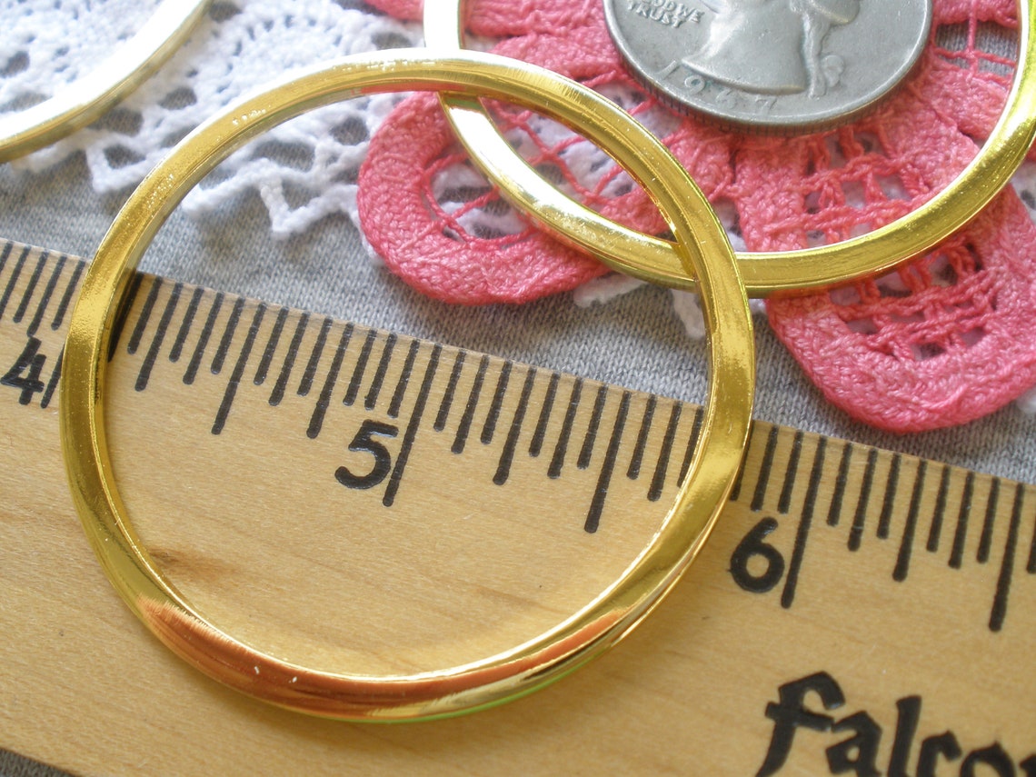 40MM ID 47MM OD metal flat O rings Gold Color Round 1 | Etsy