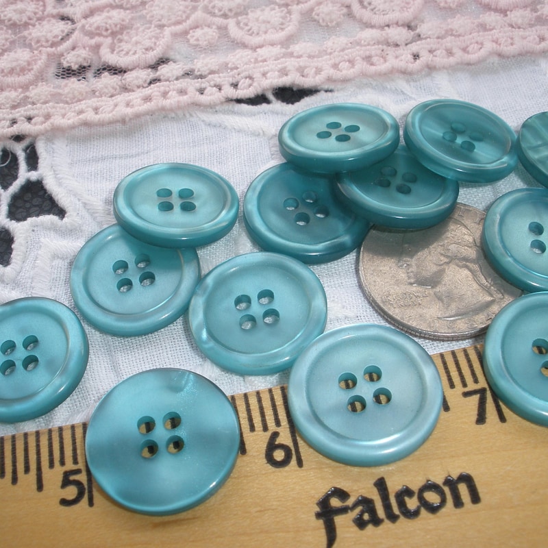 Teal Buttons - Etsy