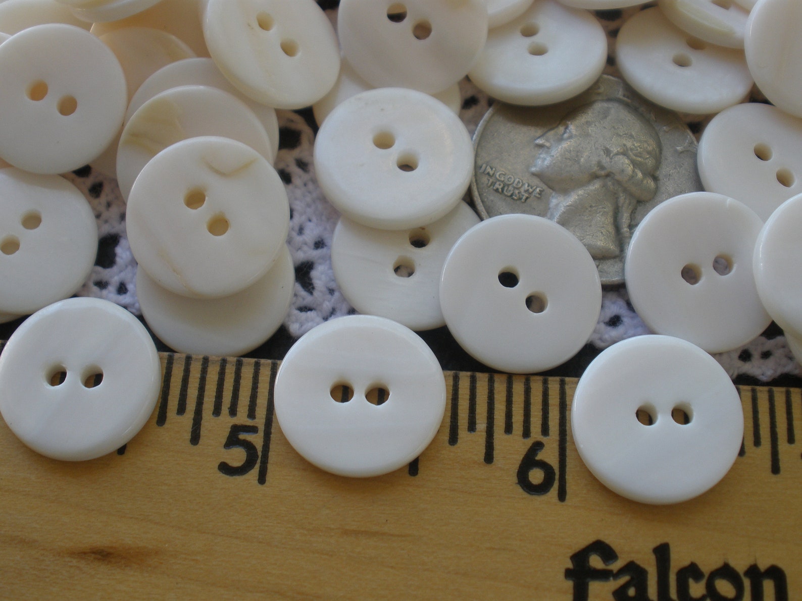 Palest Pink Cast Freshwater Shell MOP Buttons 24L 5/8 | Etsy