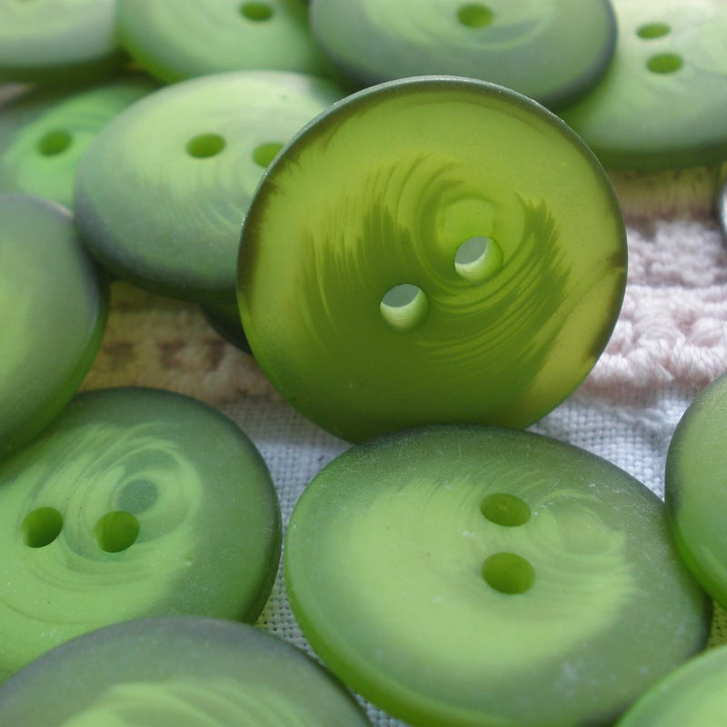 Green Translucent Buttons - Etsy
